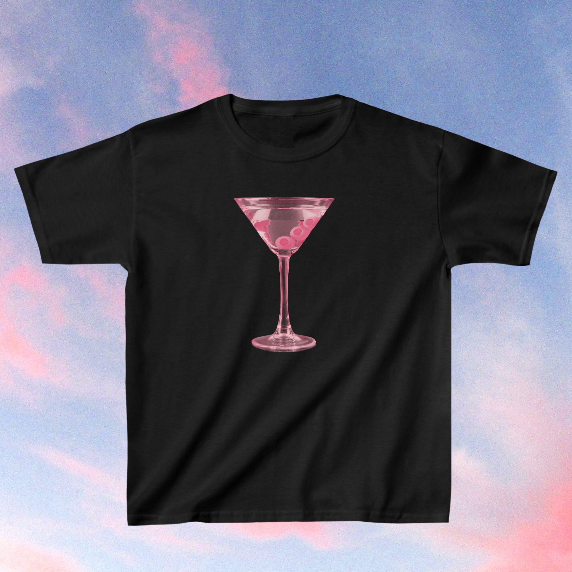 Pink Martini Baby Tee, Dirty Martini Baby Tee, Y2k Baby Tee, Martini ...