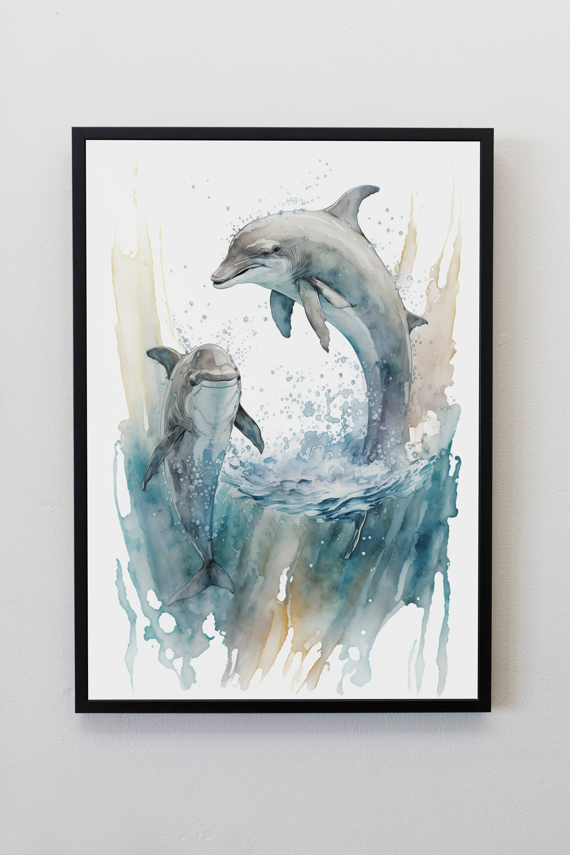 Dolphin Prints, Digital Prints, Printable Wall Art, Nature Print ...