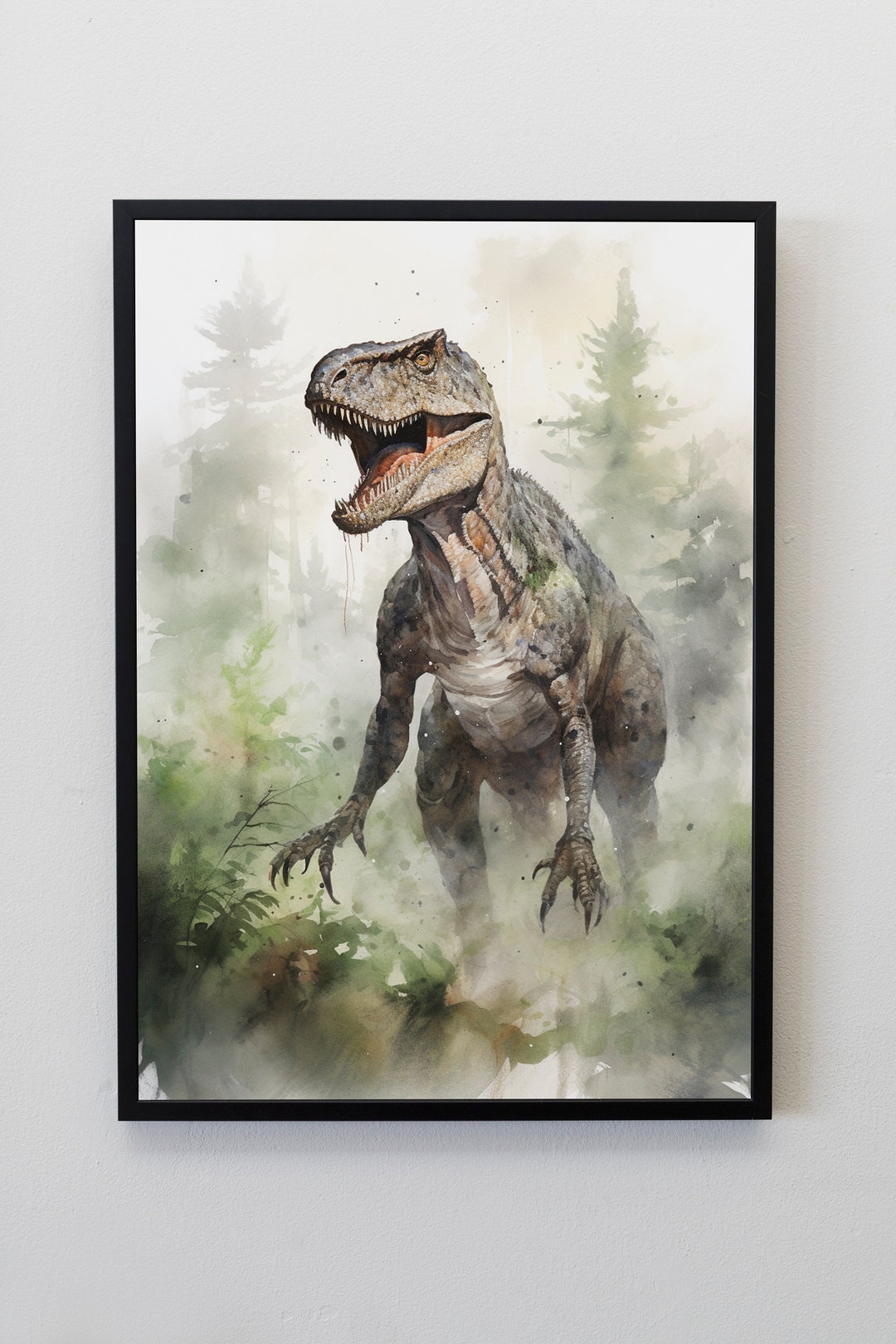 Dinosaur Prints, Digital Prints, Printable Wall Art, Nature Print ...