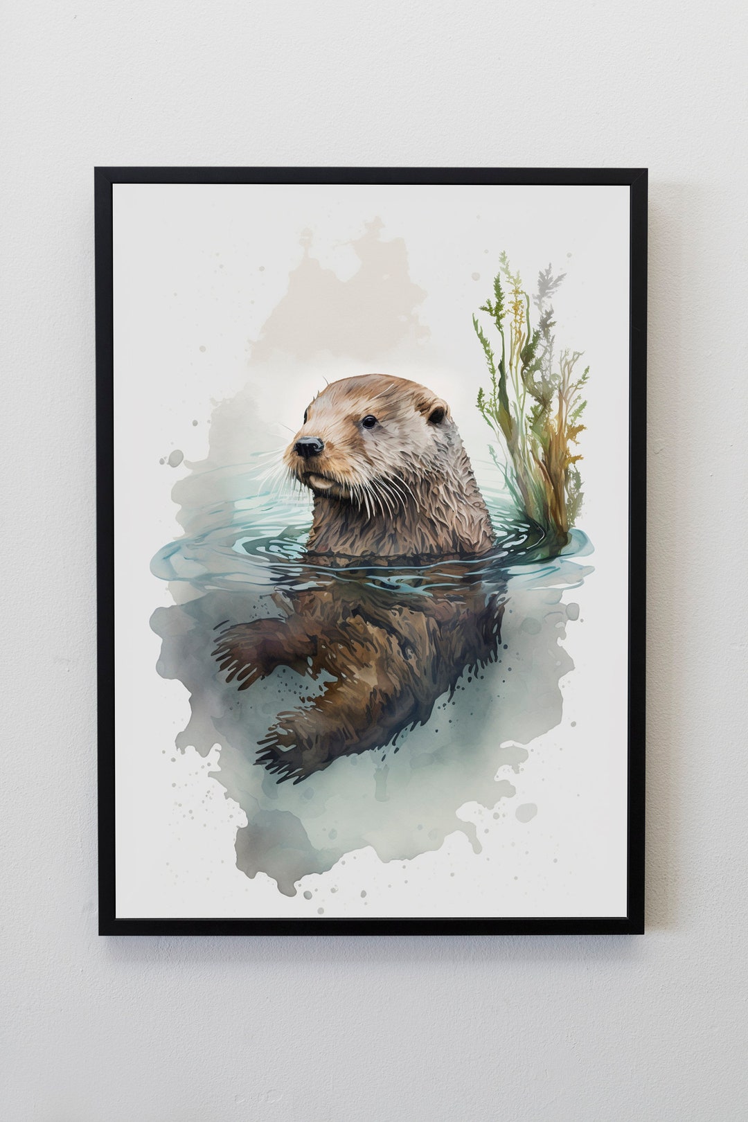 Sea Otter Prints, Digital Prints, Printable Wall Art, Nature Print ...