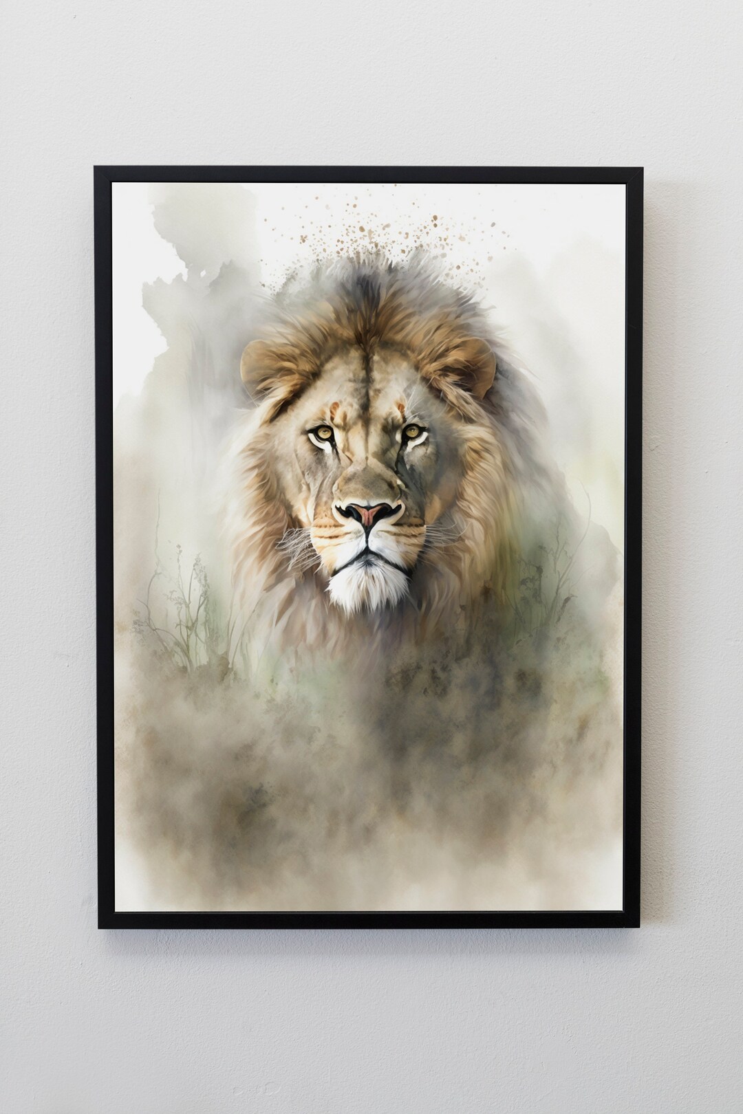 Lion Prints, Digital Prints, Printable Wall Art, Nature Print, Natural ...