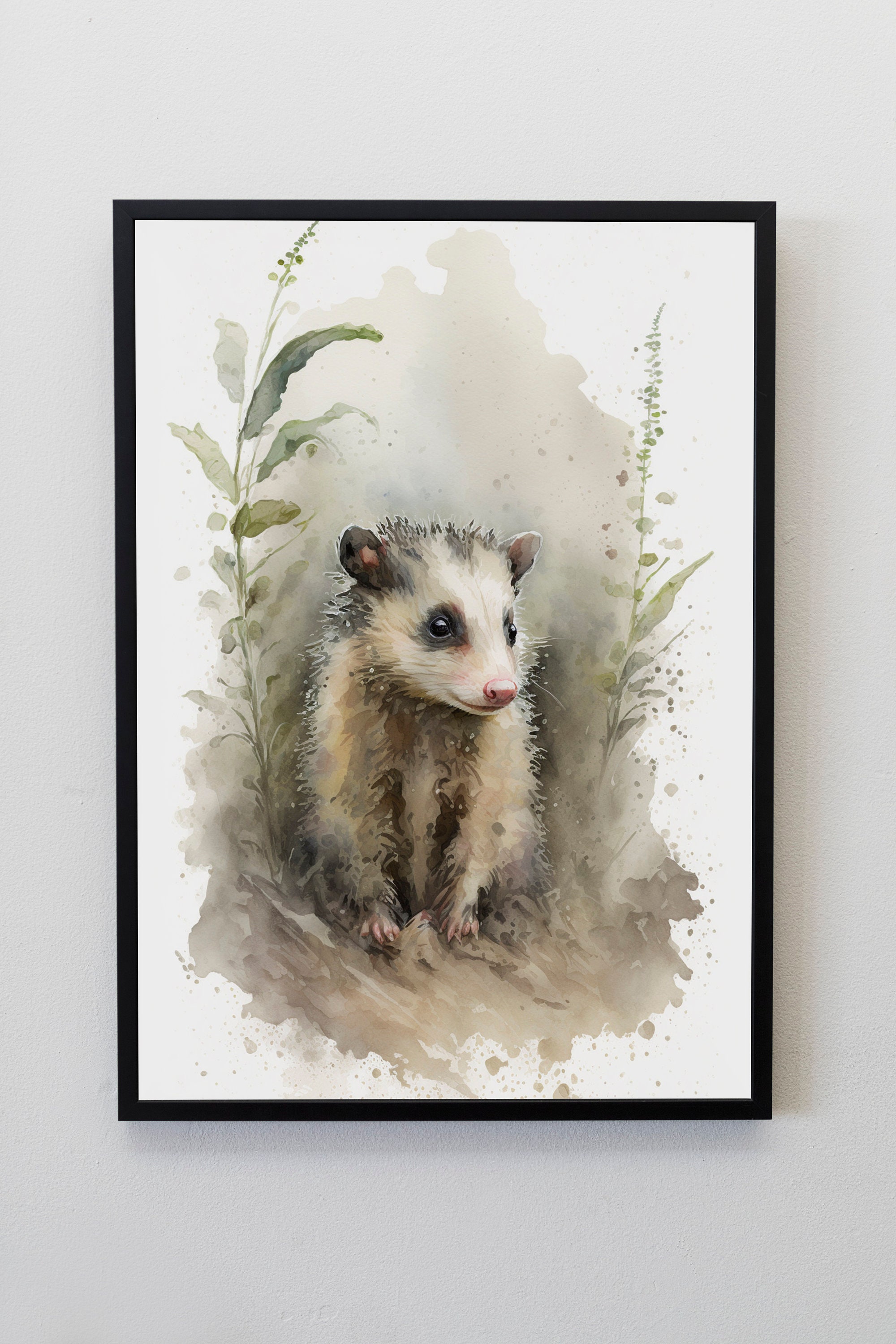 Opossum Prints, Digital Prints, Printable Wall Art, Nature Print ...