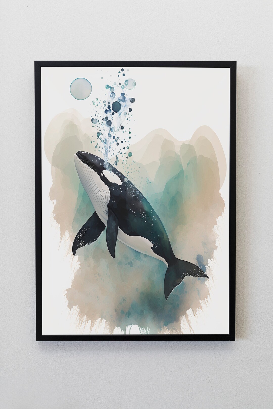 Orca Whale Prints, Digital Prints, Printable Wall Art, Nature Print ...