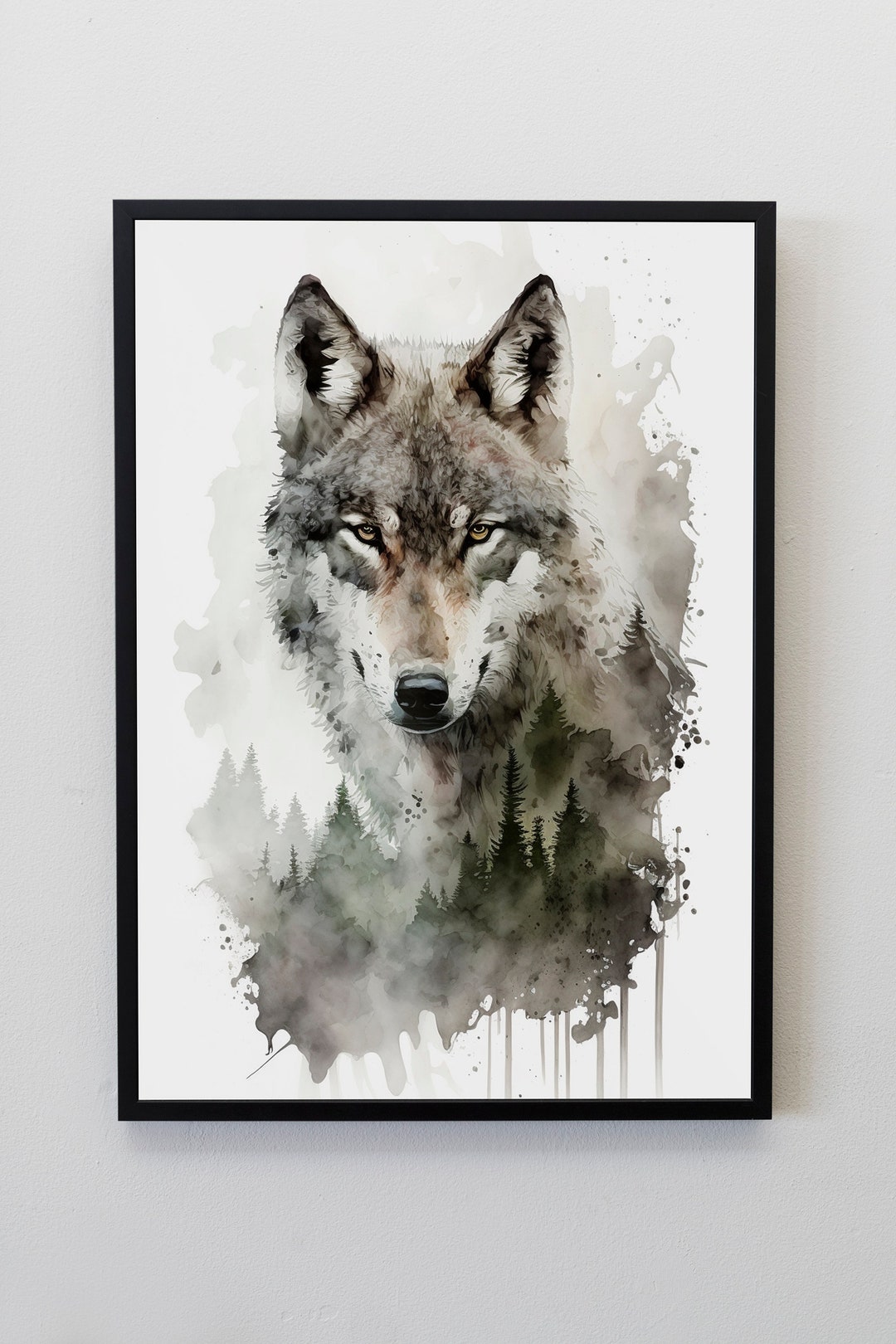 Wolf Prints, Digital Prints, Printable Wall Art, Nature Print, Natural ...