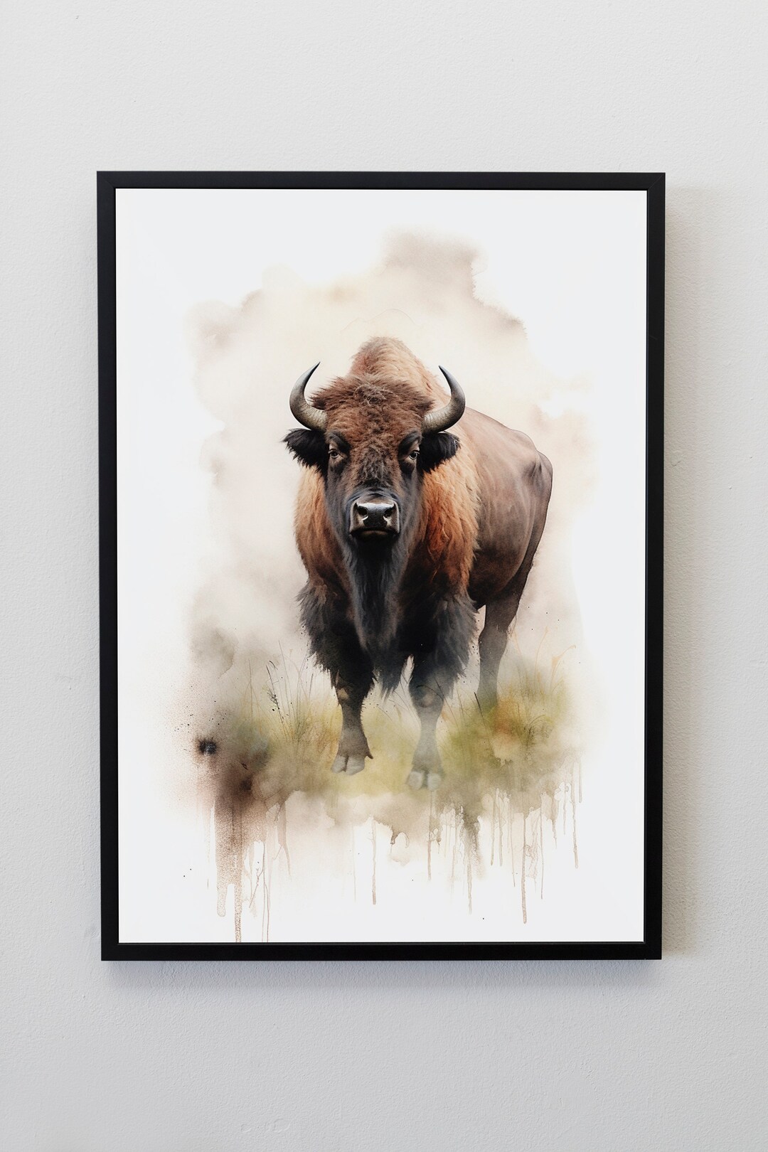 Bison Prints, Digital Prints, Printable Wall Art, Nature Print, Natural ...