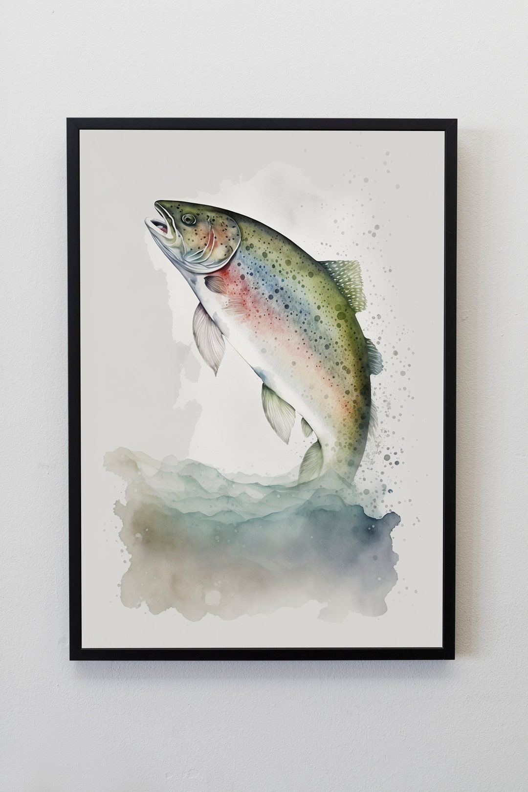 Rainbow Trout Prints, Digital Prints, Printable Wall Art, Nature Print ...