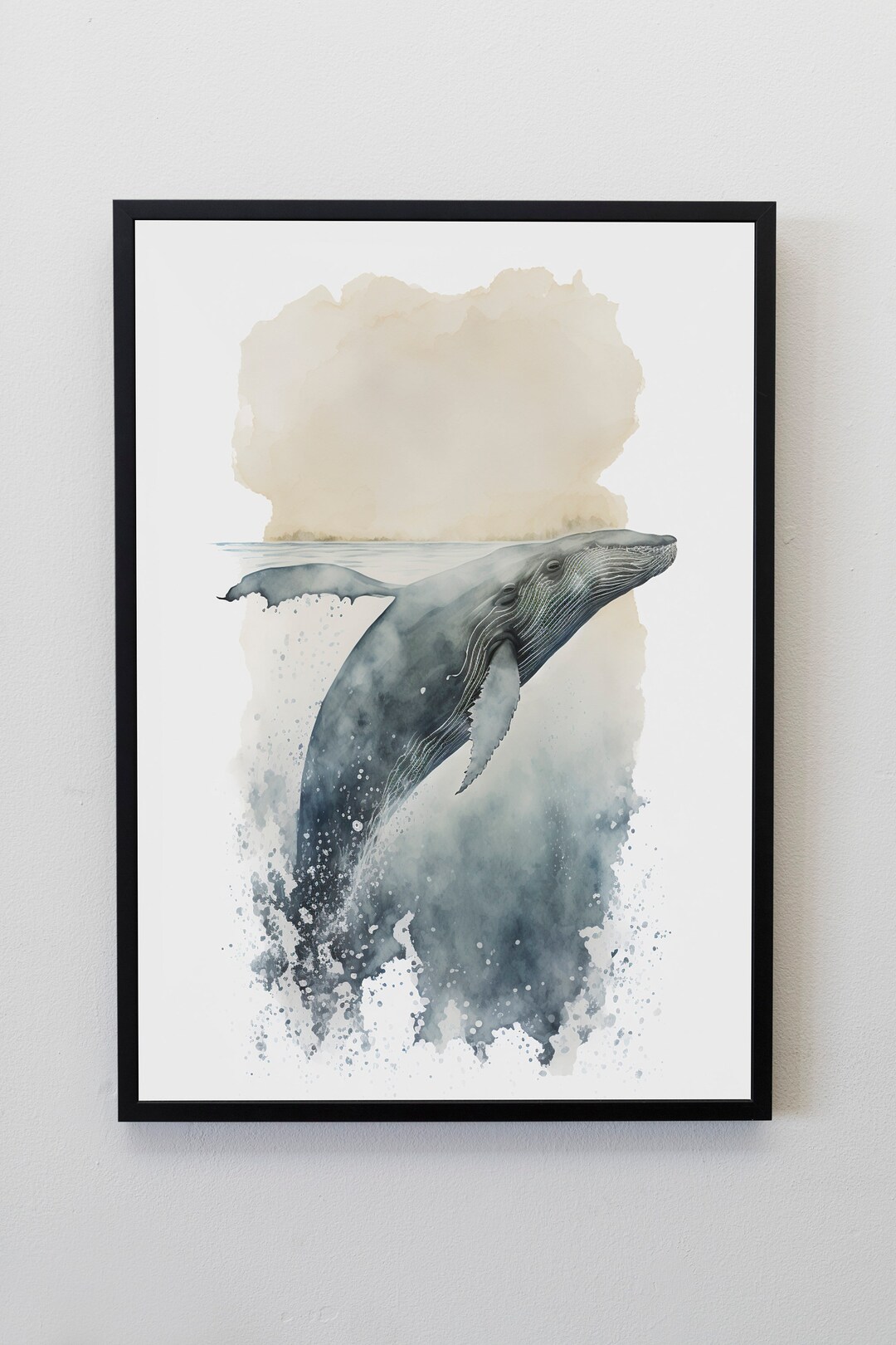 Humpback Whale Prints, Digital Prints, Printable Wall Art, Nature Print ...