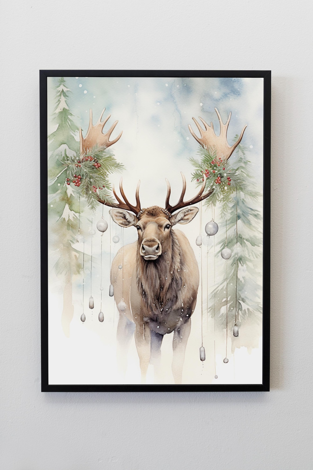 Moose Prints, Digital Prints, Printable Wall Art, Nature Print, Natural ...