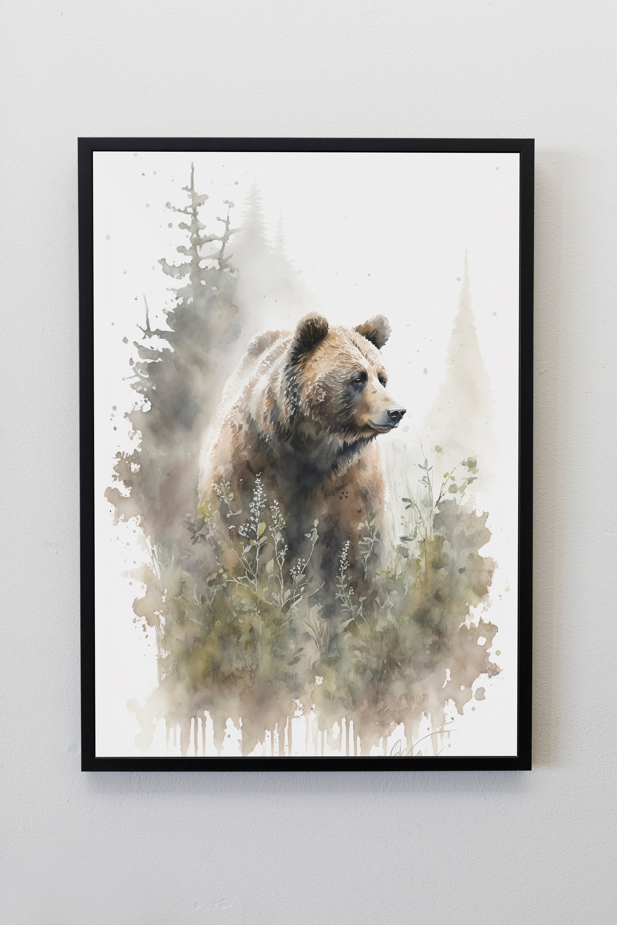 Grizzly Bear Prints, Digital Prints, Printable Wall Art, Nature Print ...