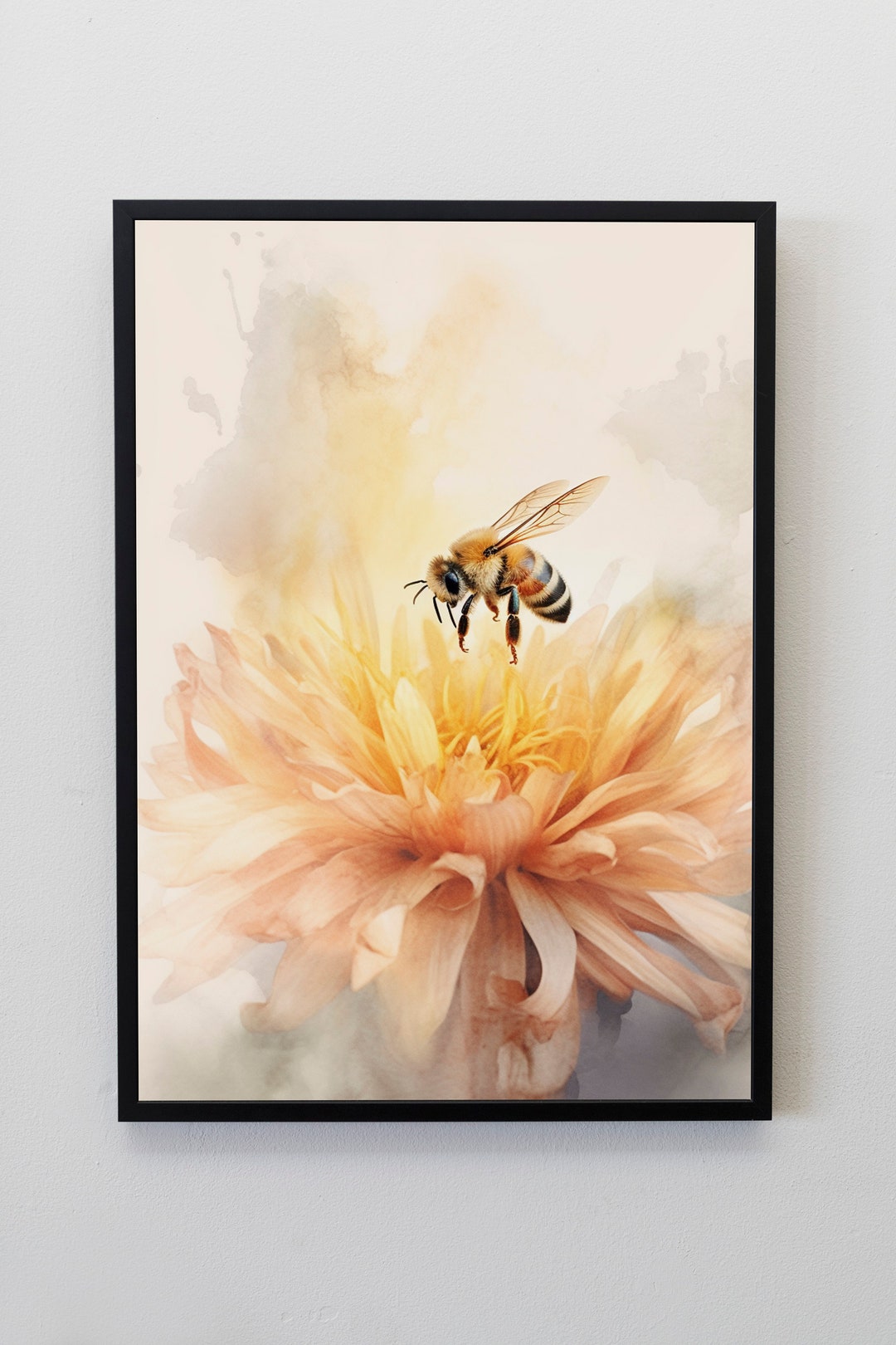 Honey Bee Prints, Digital Prints, Printable Wall Art, Nature Print ...