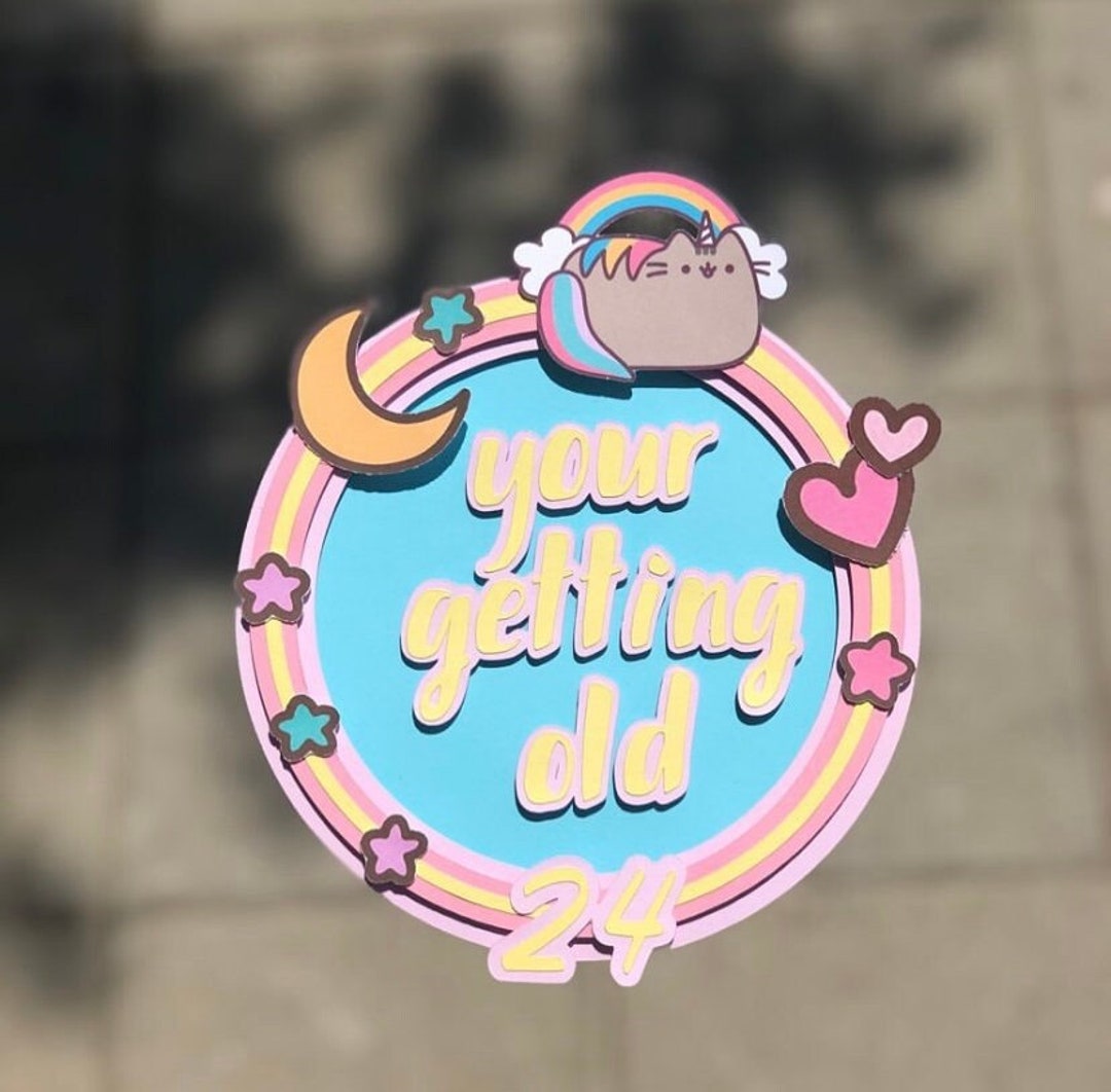 Pusheen Cat Cake Topper - Etsy