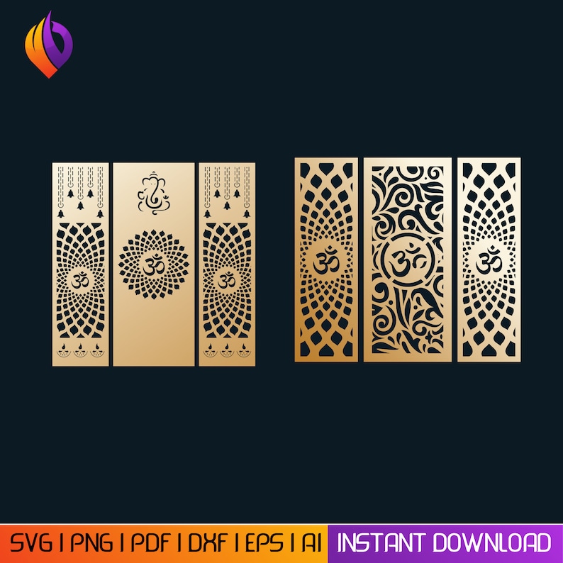 Om Wall Decor Laser Cut Files: Aum Symbol, CNC Router, Glowforge ...