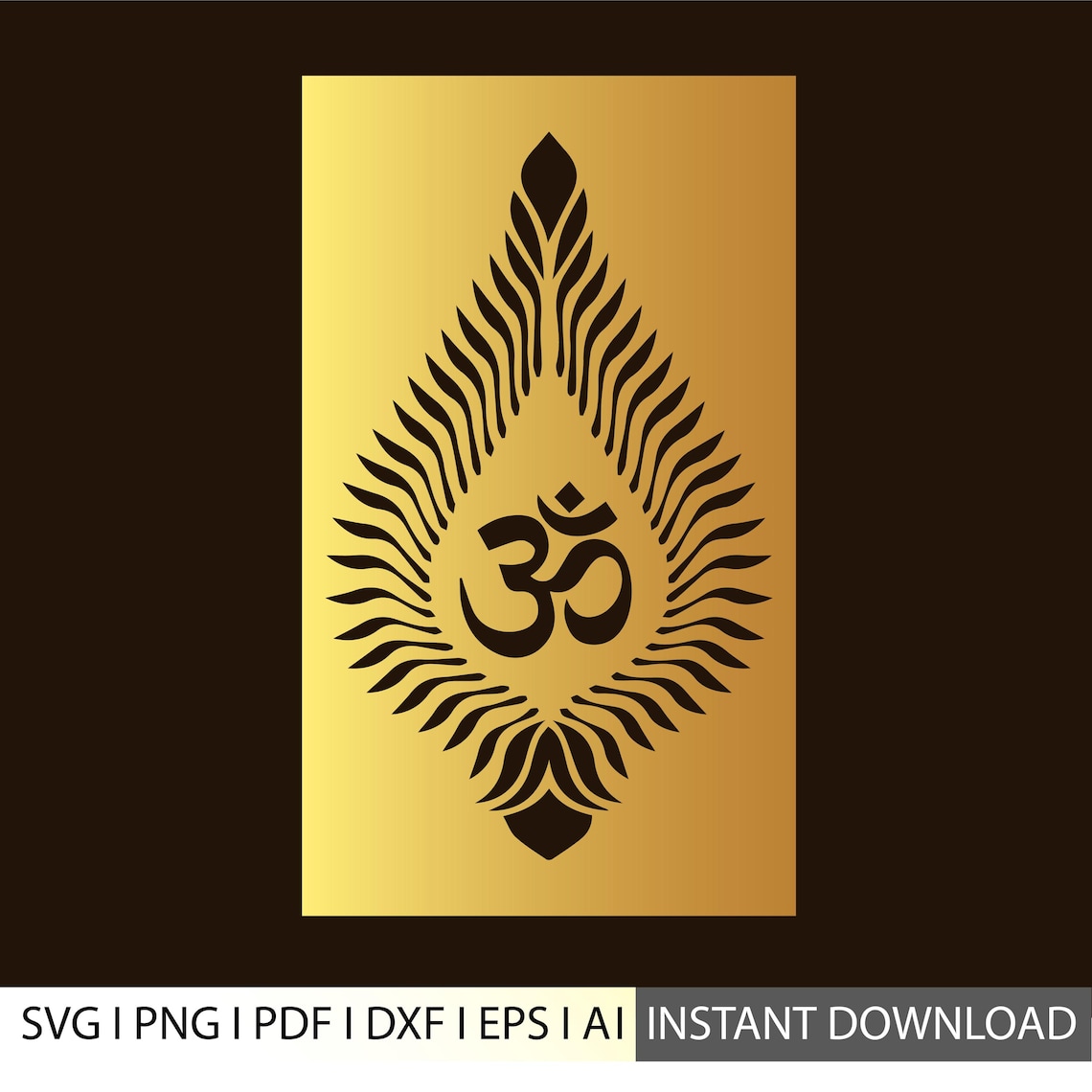 Om Aum Spiritual Wall Art DXF Bundle | Laser Cut, CNC, Glowforge ...