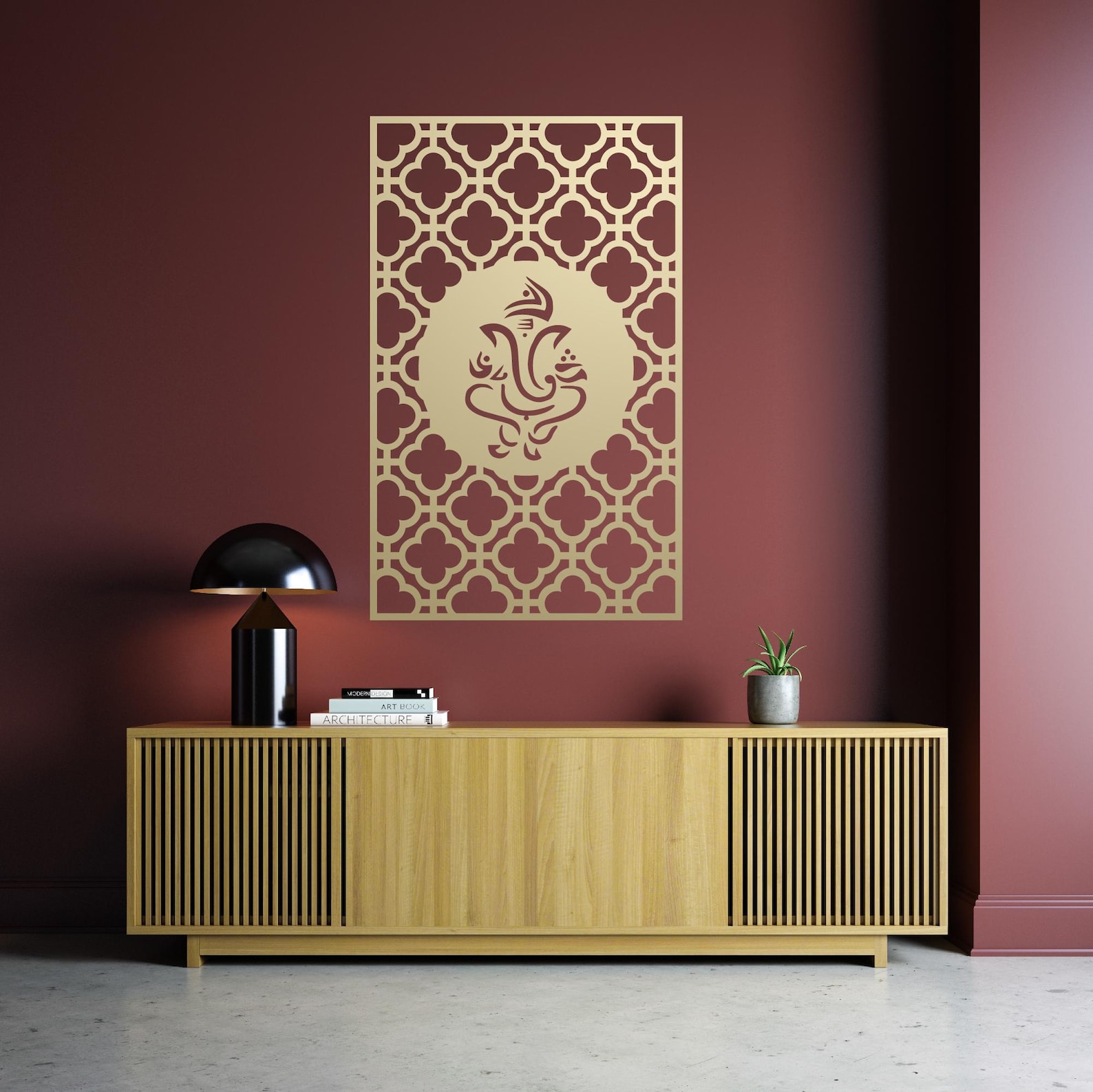 Ganesha Wall Decor Svg Dxf Bundle: Laser Cut Hindu God Jali Design ...