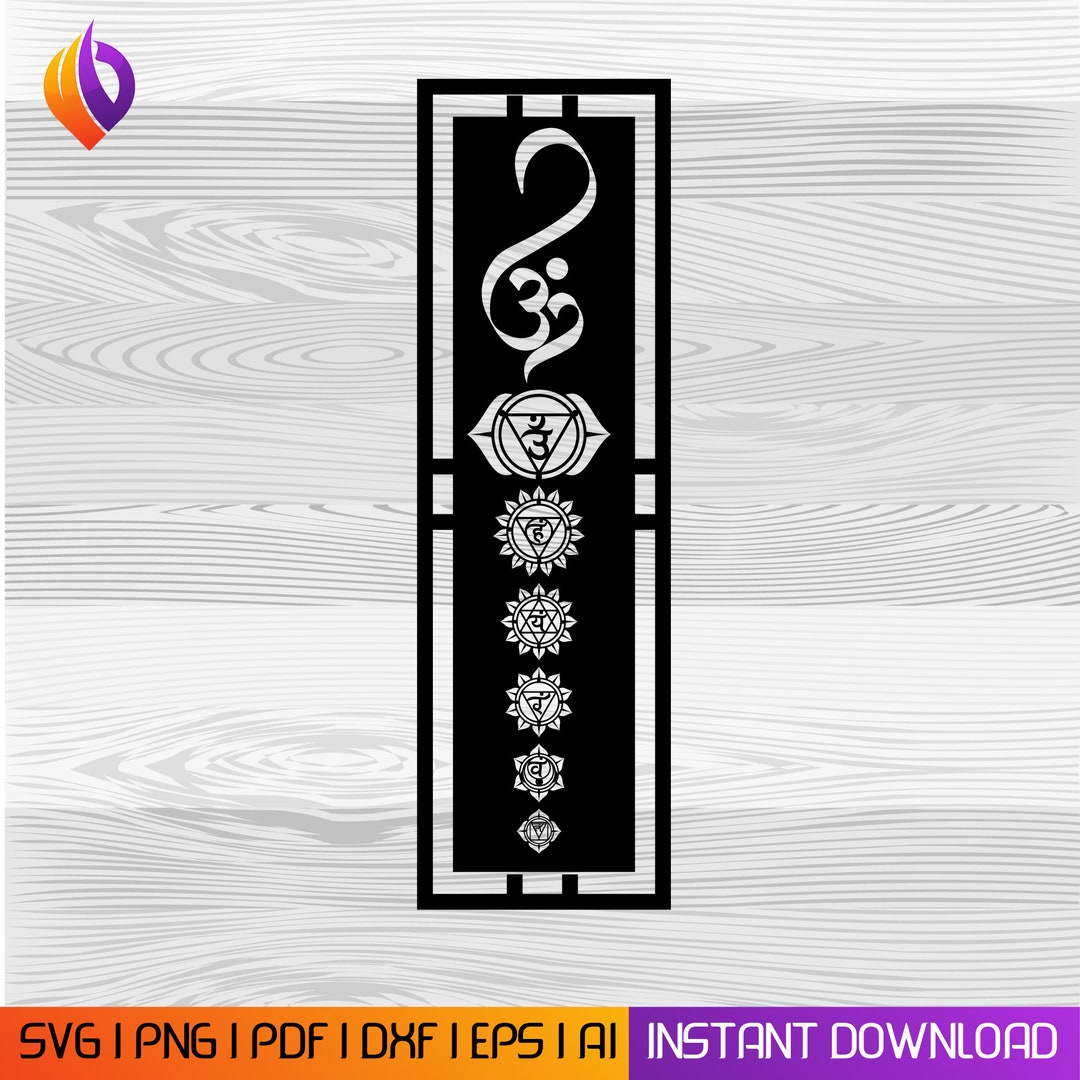 7 Chakra Wall Art Svg,dxf, Eps AI PDF Files, Plasma Cut File, Wall Art ...