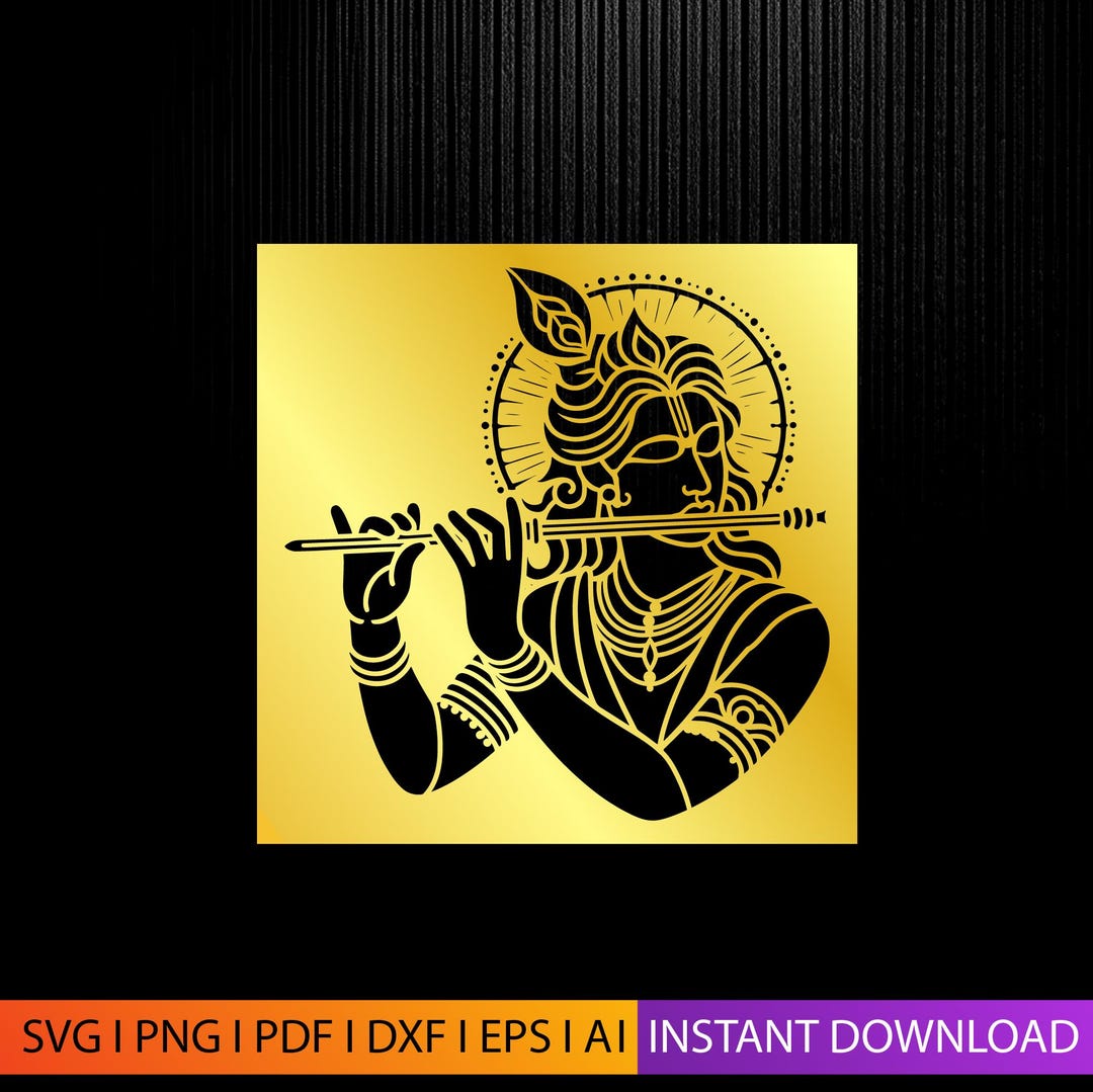Lord Krishna Wall Art: Hindu God Laser Cut File (digital Download - Etsy