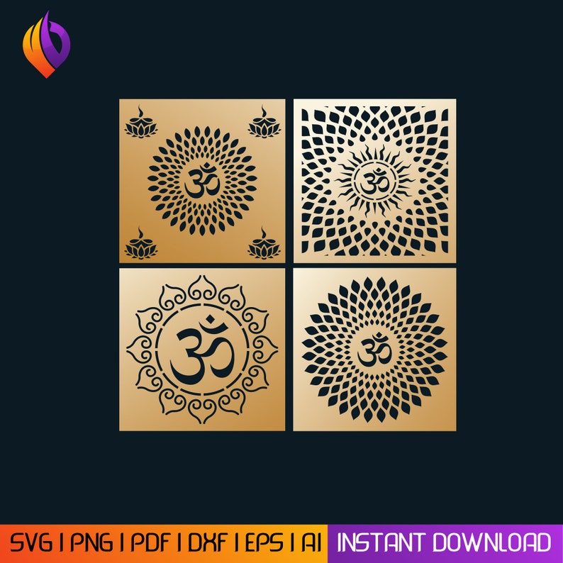 Om Wall Decor Laser-cut DXF File for Glowforge and CNC Machines Aum ...