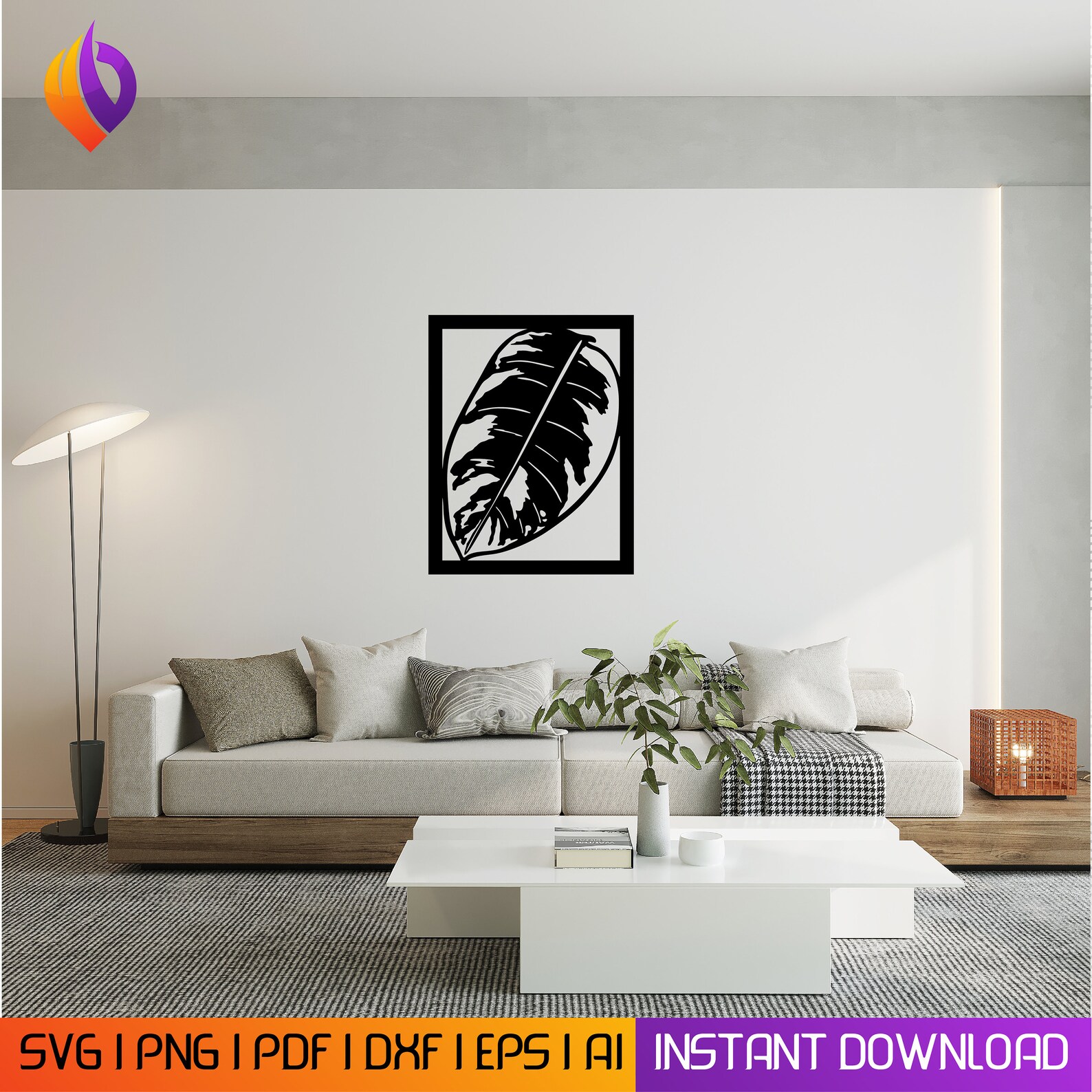 31 Leaf and Branches Panel Wall Art DXF Bundle – Digital Laser Cut ...