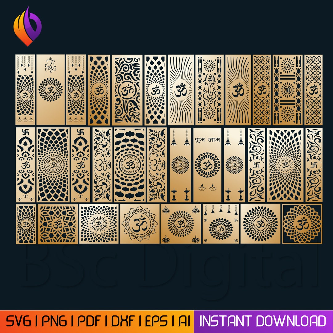 Buy Om Wall Decor Laser-cut DXF File for Glowforge and CNC Machines Aum ...