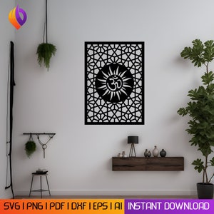 Om Wall Decor Laser-cut DXF File for Glowforge and CNC Machines - Aum ...