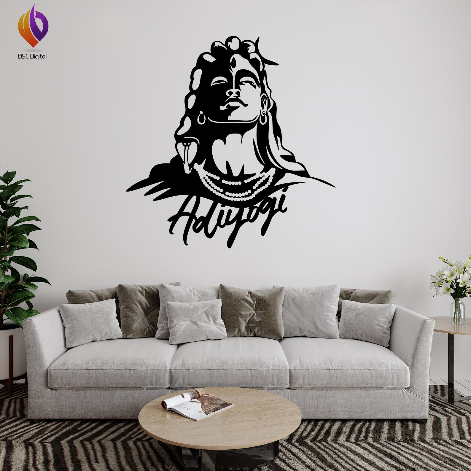 Adiyogi Laser-cut DXF File for Glowforge and CNC Machines Wall Art ...