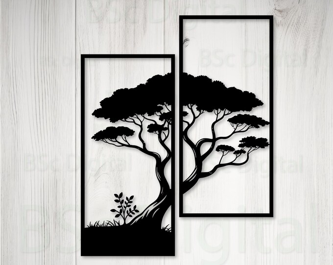 23 Tree Panels, Wall Panels, Room Decor, Tree Patterns, Laser, CNC ...