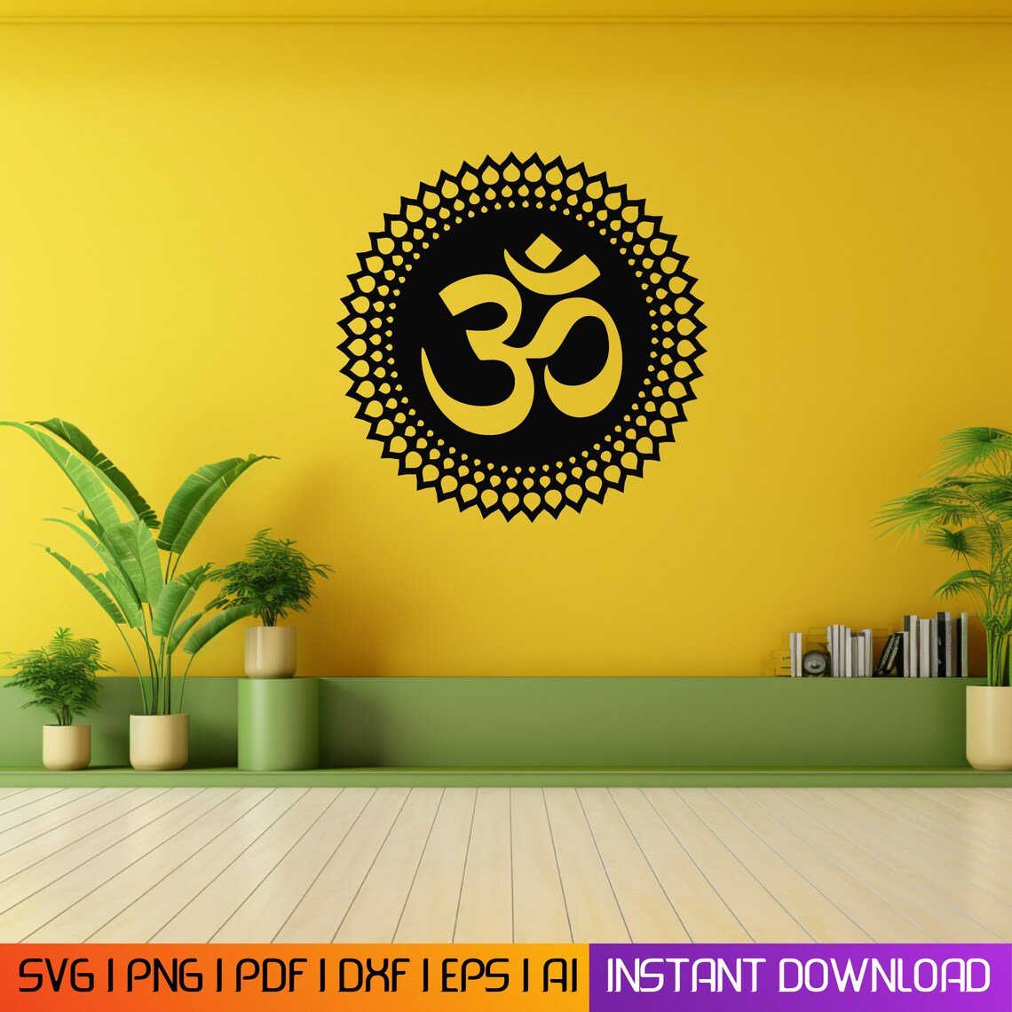 Om Wall Decor Laser-cut DXF File for Glowforge and CNC Machines Aum ...