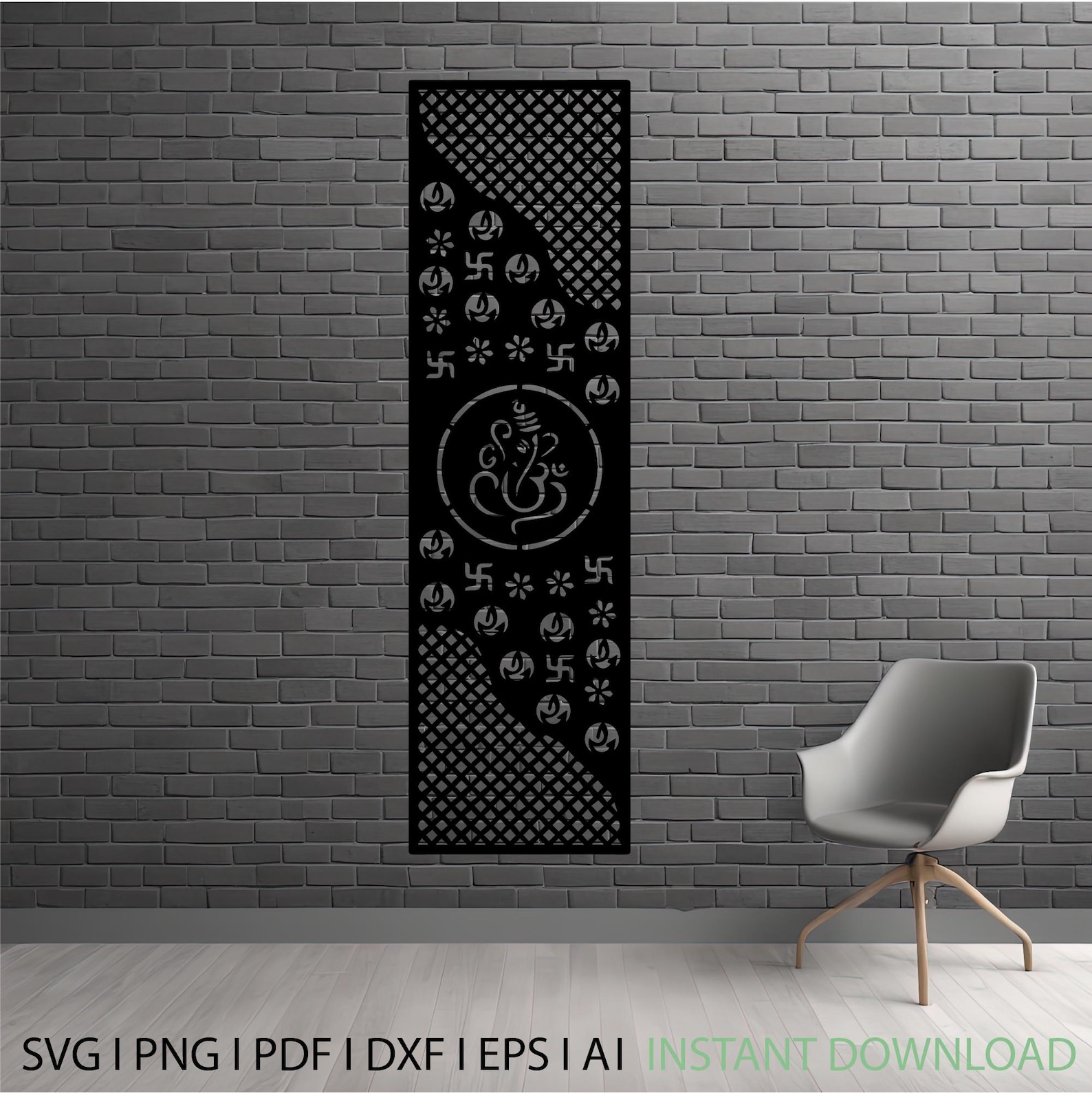 Hindu Elephant Ganesha Ganapati Laser Cut Svg Dxf Pdf Engraving Decal ...