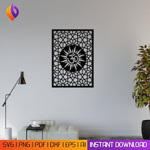 Om Wall Decor Laser-cut DXF File for Glowforge and CNC Machines - Aum ...