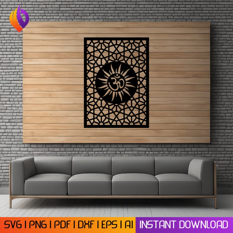 Buy Om Wall Decor Laser-cut DXF File for Glowforge and CNC Machines Aum ...