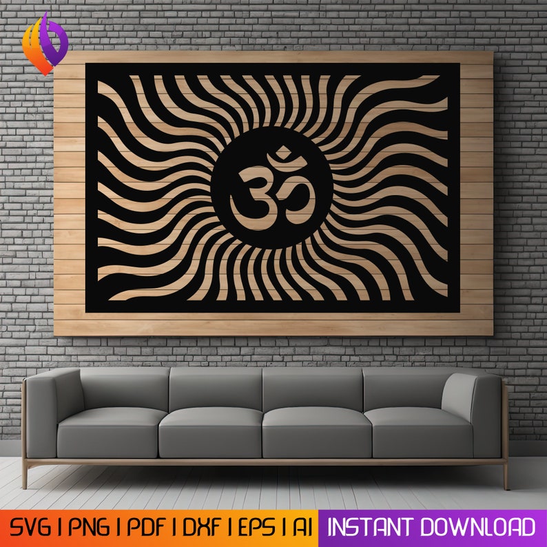 Om Wall Decor Laser-cut DXF File for Glowforge and CNC Machines Aum ...