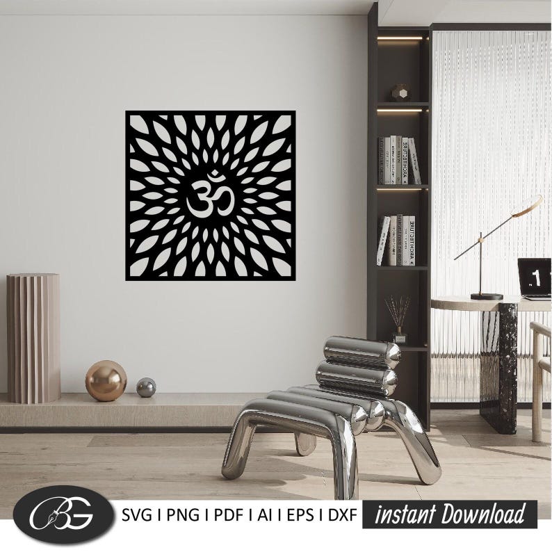 Aum Symbol SVG Bundle: Meditation Yoga Decor, CNC Cut Files (digital ...