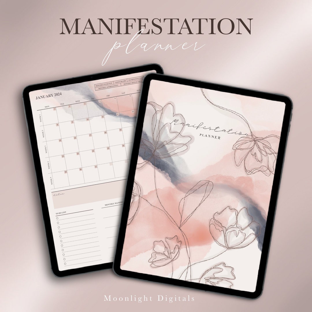 2024 Manifestation Planner, Digital Manifesting Planner, Daily Planner ...