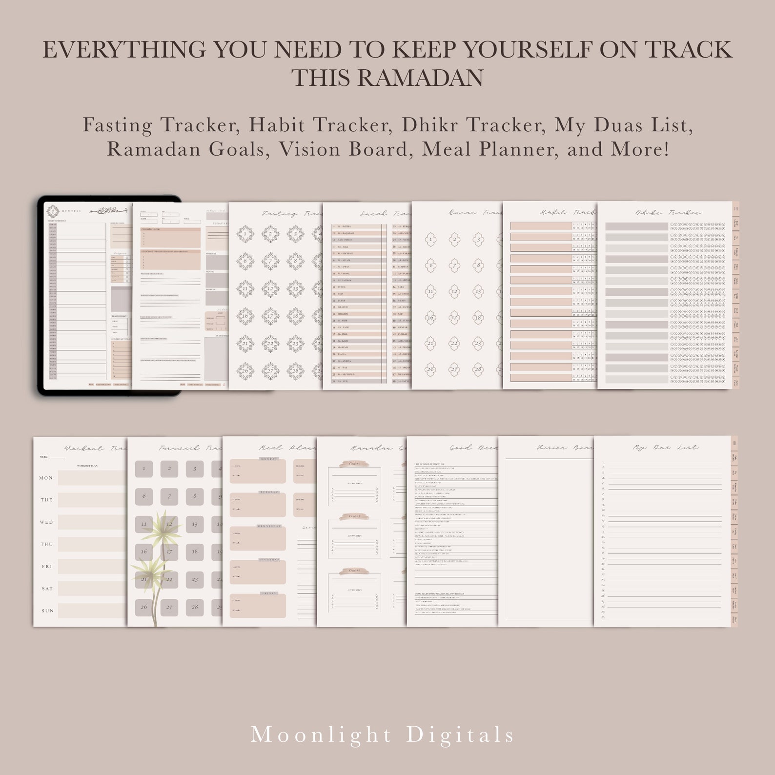 2024 Ramadan Planner, Digital Ramadan Planner, Ramadan Planner, Ramadan ...