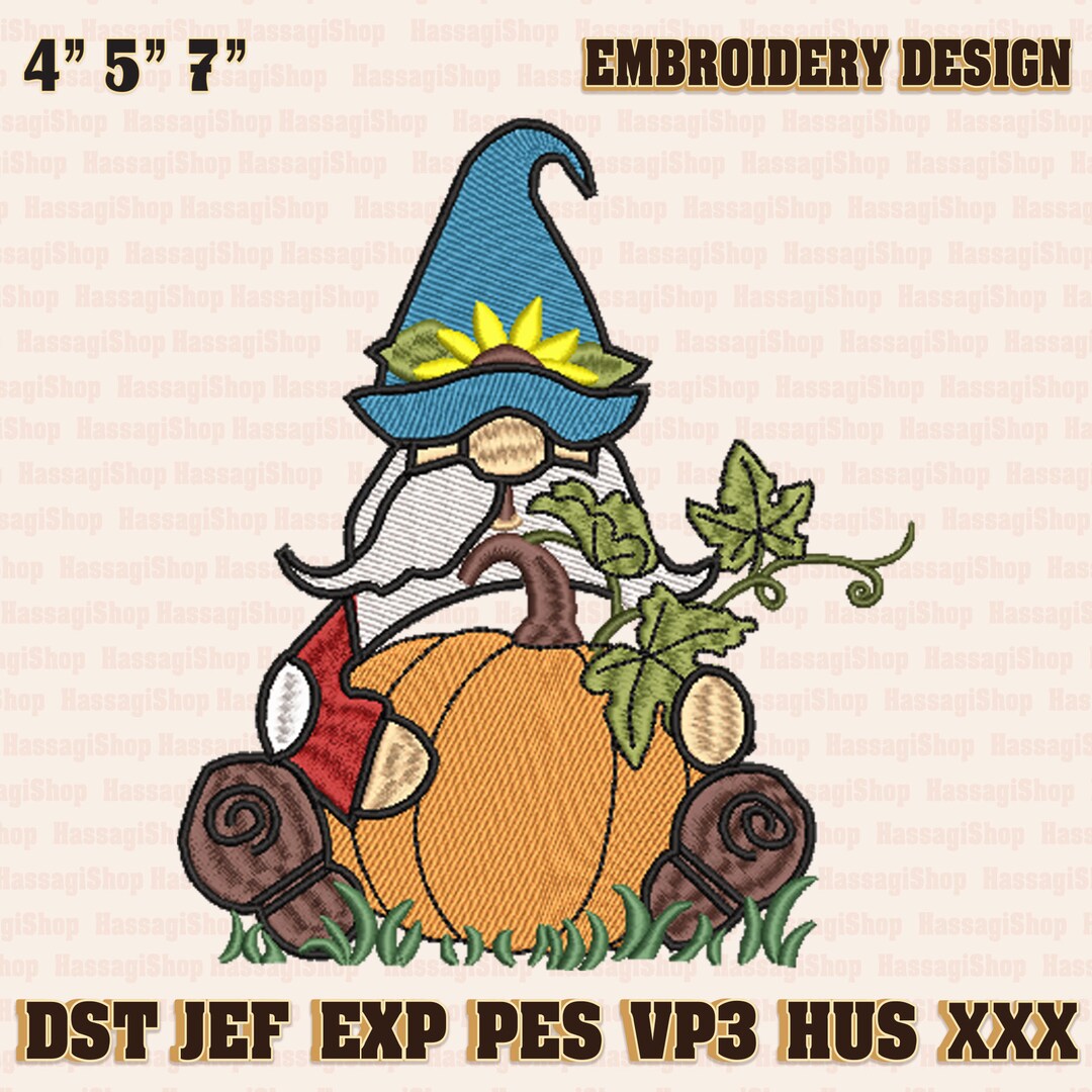Fall Season Gnomes Embroidery Machine Design Happy - Etsy