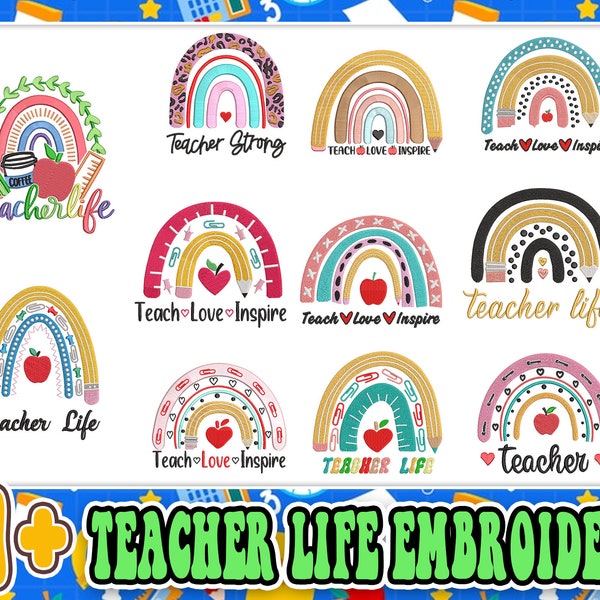 Teacher Embroidery - Etsy