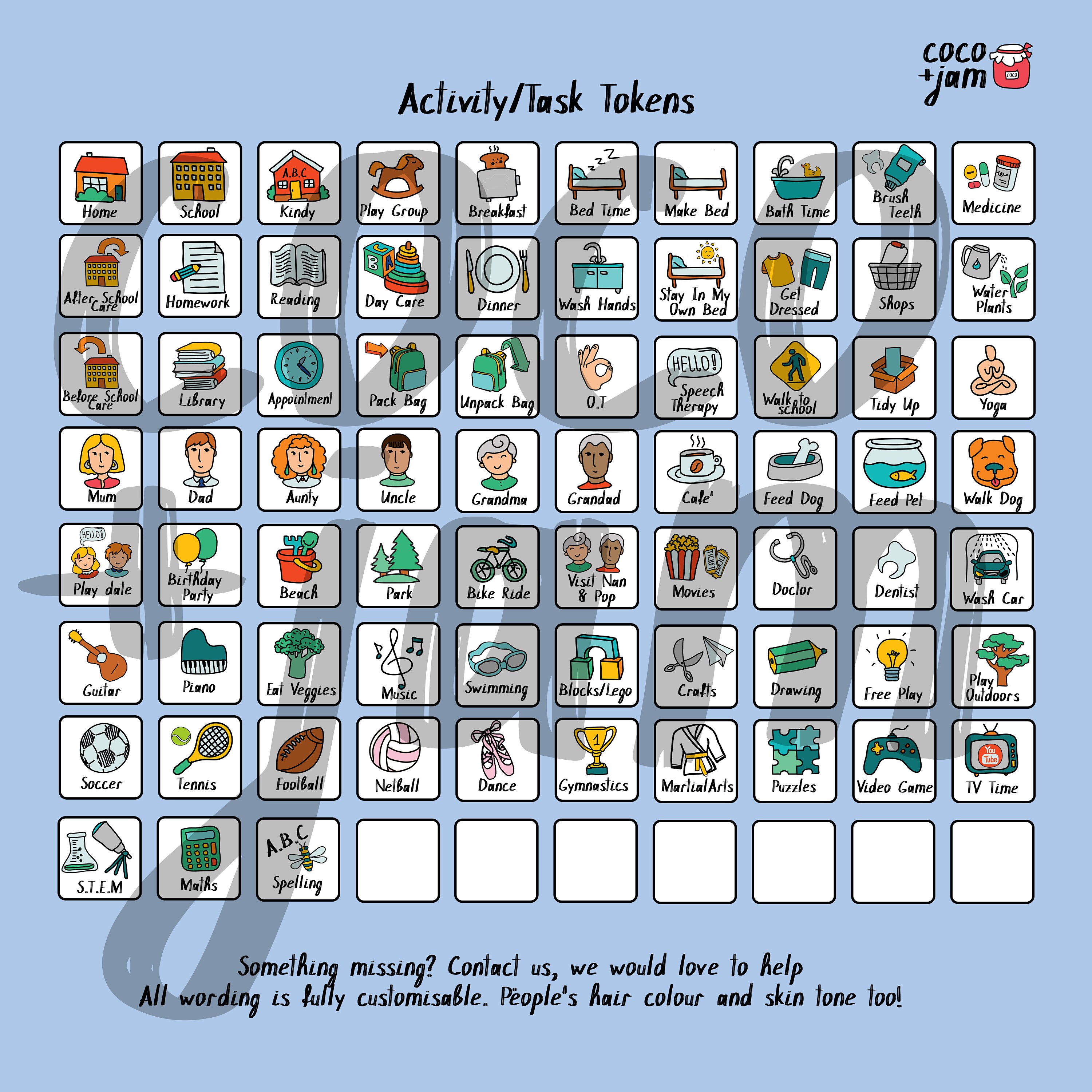 Personalised Weekly Schedule Visual Aid for Children Digital Download ...