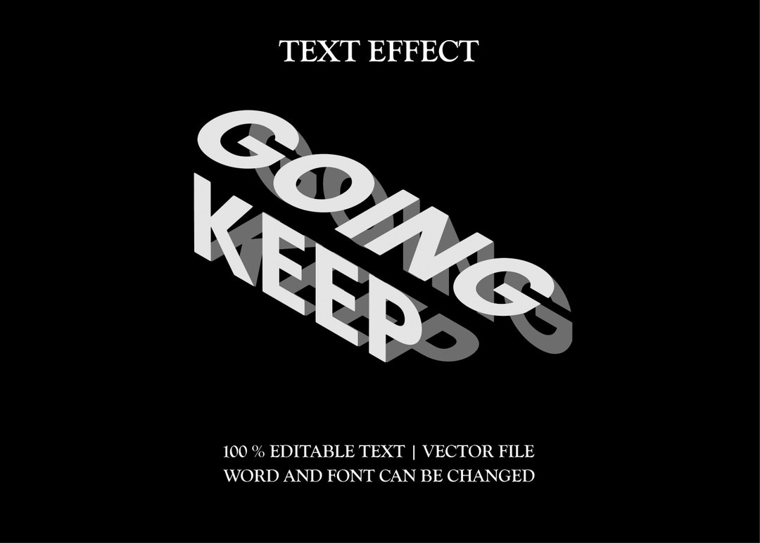 3D Perspective Text Effect | Editable Text Effect | Text Style | Custom ...