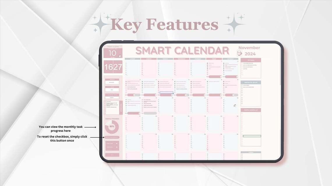 2025 Monthly Calendar Spreadsheet | Google Sheets | Productivity ...