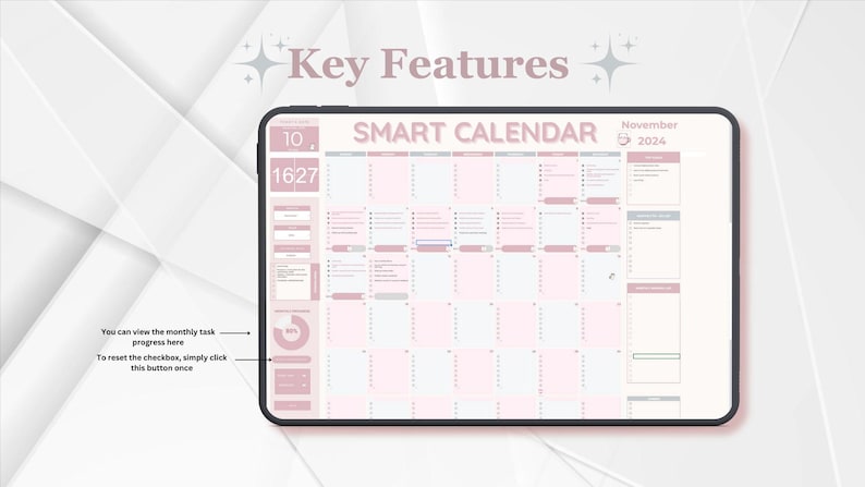 2025 Monthly Calendar Spreadsheet | Google Sheets | Productivity ...