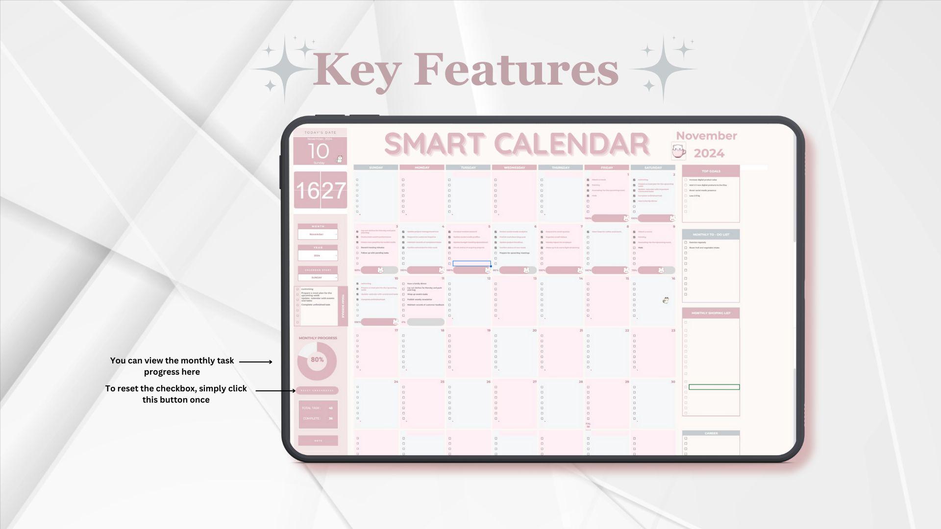 2025 Monthly Calendar Spreadsheet | Google Sheets | Productivity ...