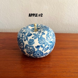 Chinoiserie Apple Style Decor, Blue and White Home Decor - Etsy