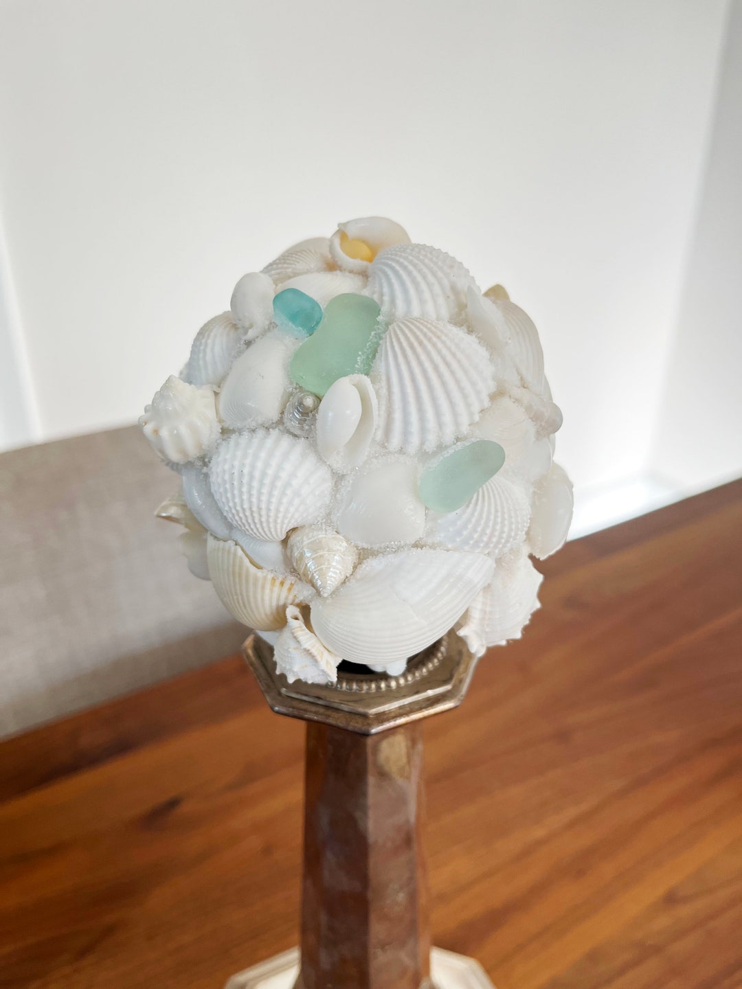 White Sea Shells Bowl Filler, Sea Side Home Decor, Summer Cottage Decor ...