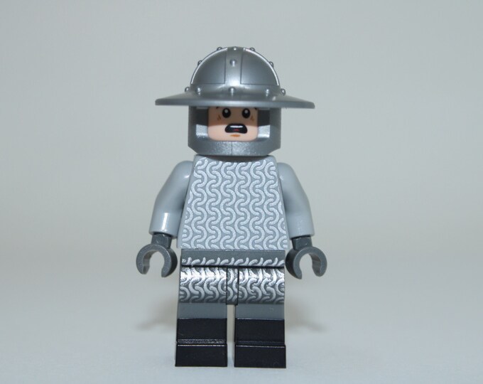 Medieval LEGO Knight, Man-at-arms, Custom Pad Printed With Chainmail - Etsy