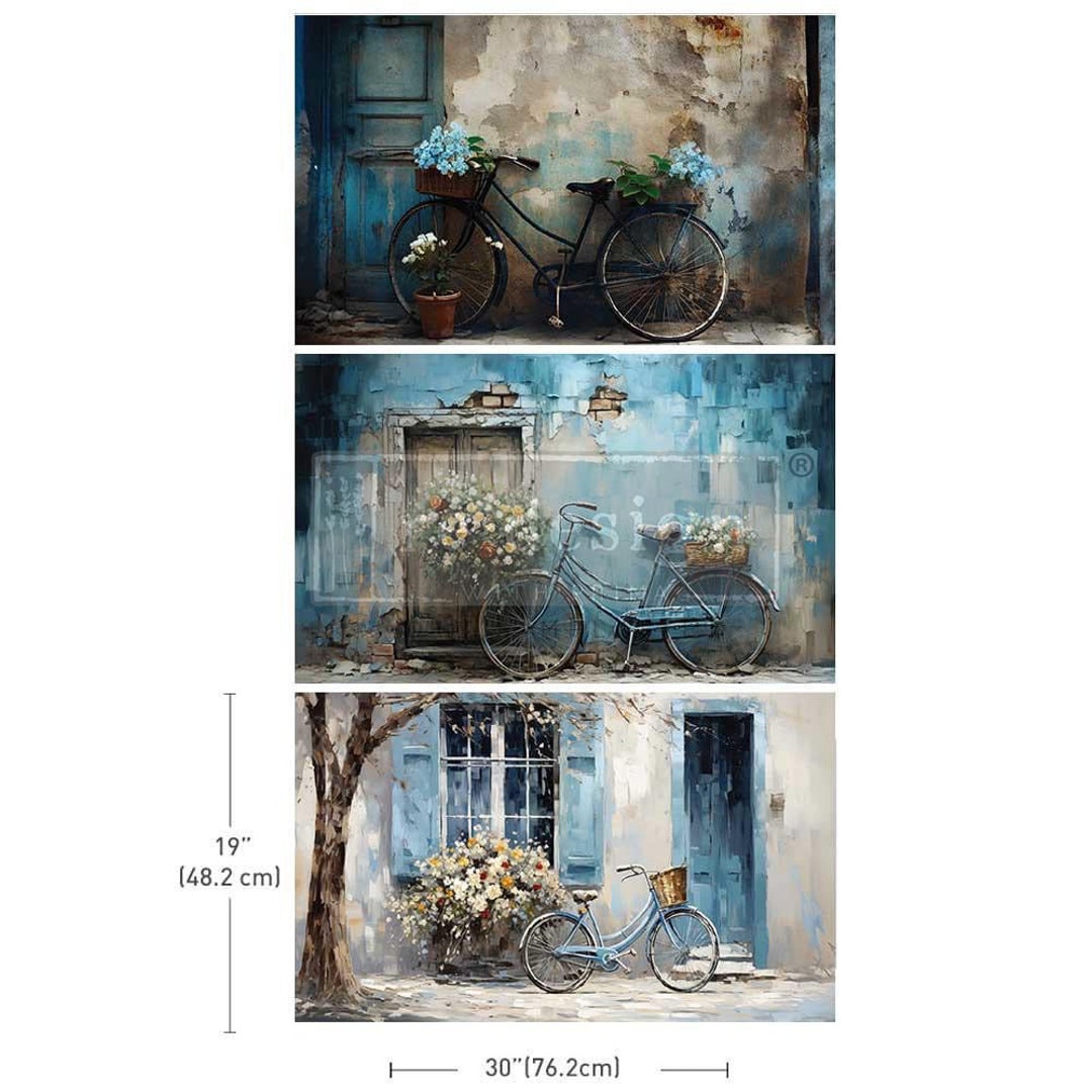 Bike Break 3 Sheets Decoupage Paper Pack Redesign With Prima - Etsy
