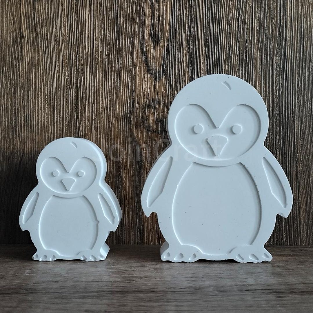 Christmas Penguin Silicone Mold, Set of 2, Casting Molds Cute Penguin ...