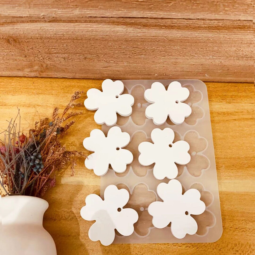 Silicone Mold Clover Pendant Casting Mold Four Leaf Clover Lucky Clover ...