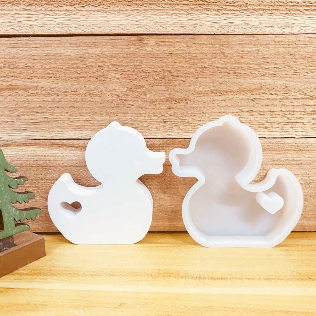 Silicone Molds Duck With Heart Casting Molds Duck Animal Candle Making ...