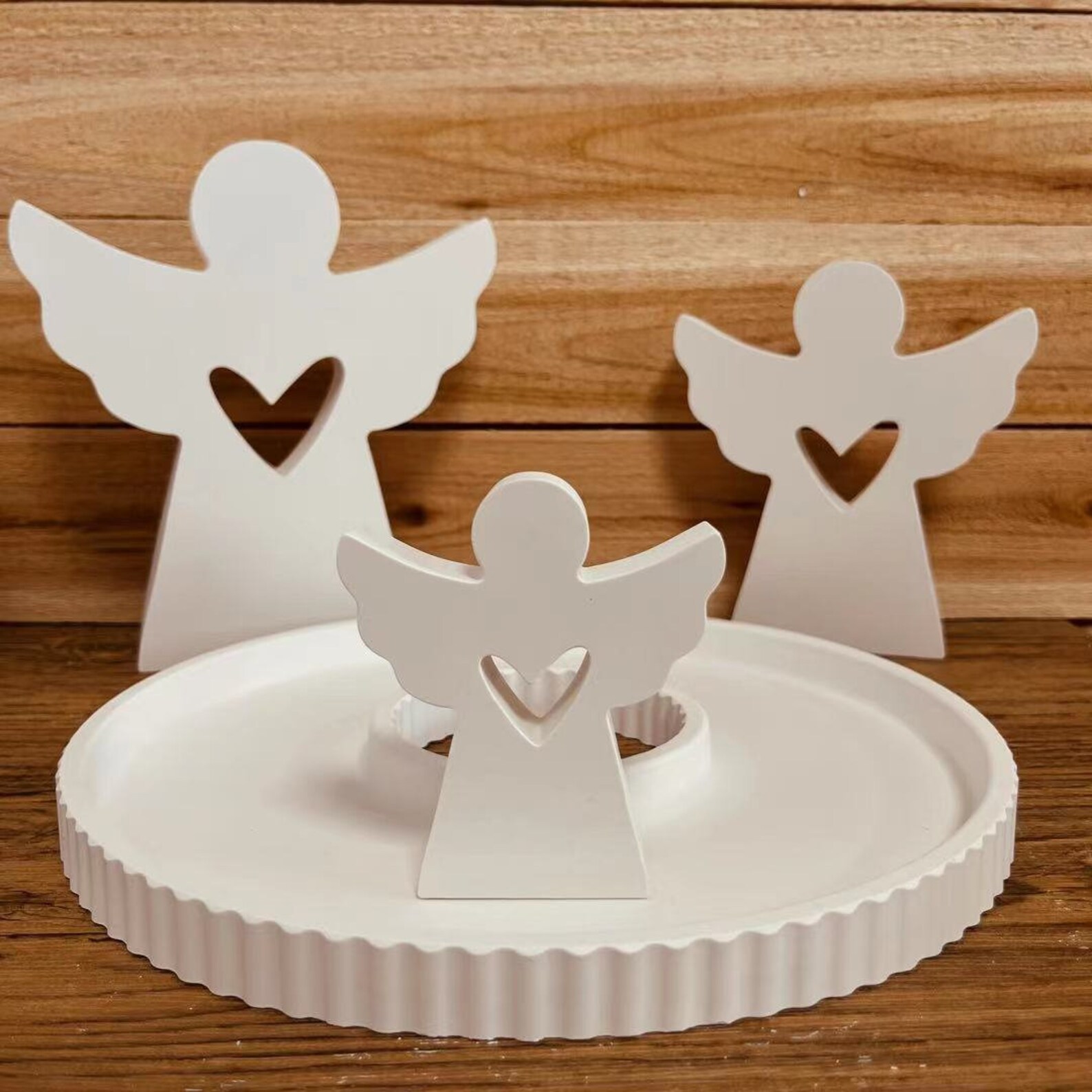 Silicone Molds Angel Tray With Grooves Stripped Tray With Hole Gifts ...
