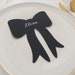 Classic Bow Shaped Handwritten Wedding Place Cards, Calligraphy Bow ...